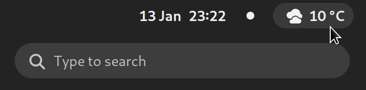 GitHub - goodmartian/GNOME-Shell-extension-Weather-or-Not: Display the current weather beside ...