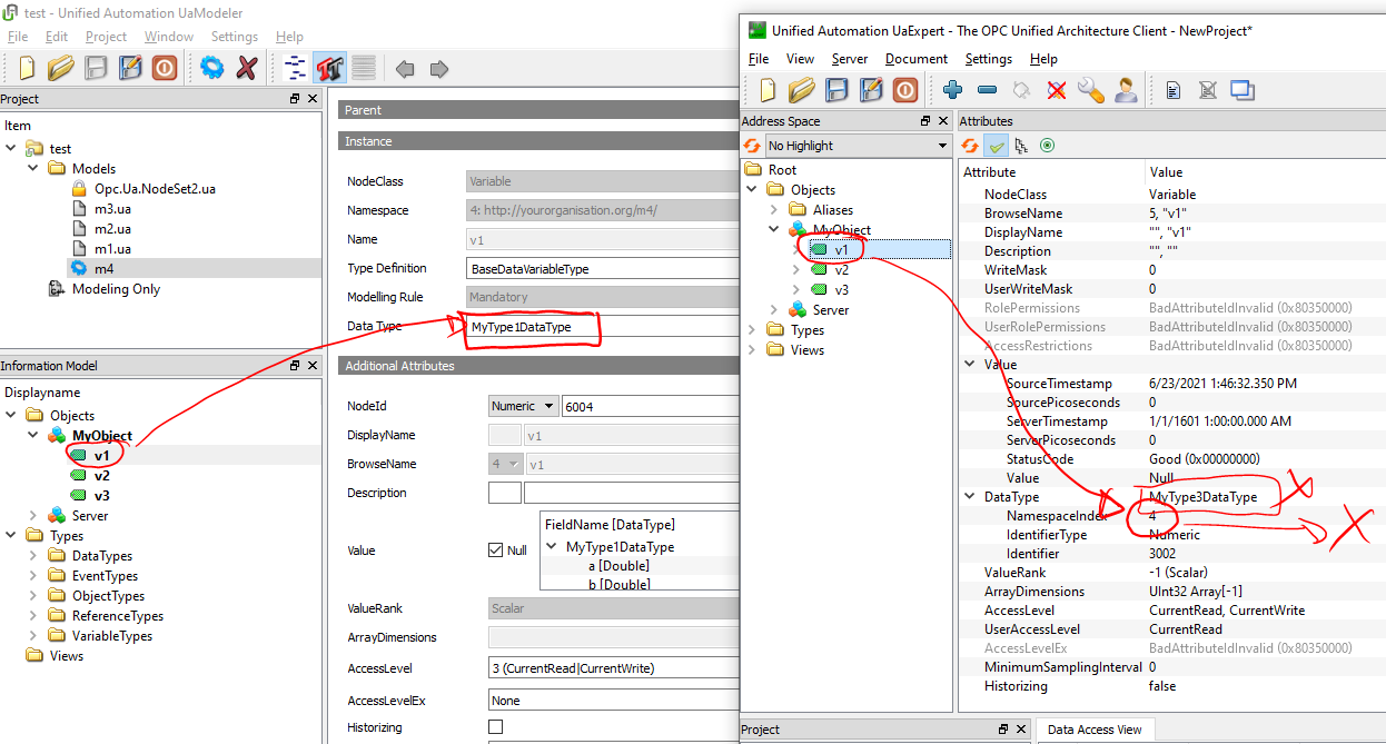 Scrambled DataType NodeIds when using multiple information models ...