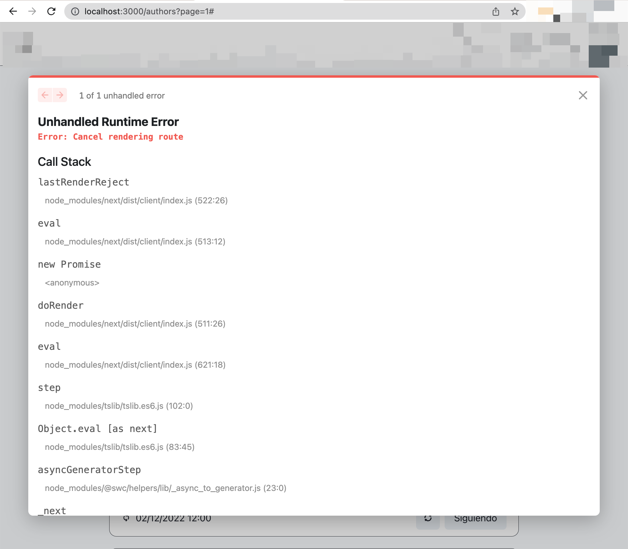 Error: Cancel rendering route – how to handle the hash anchor # that remains after auth ...