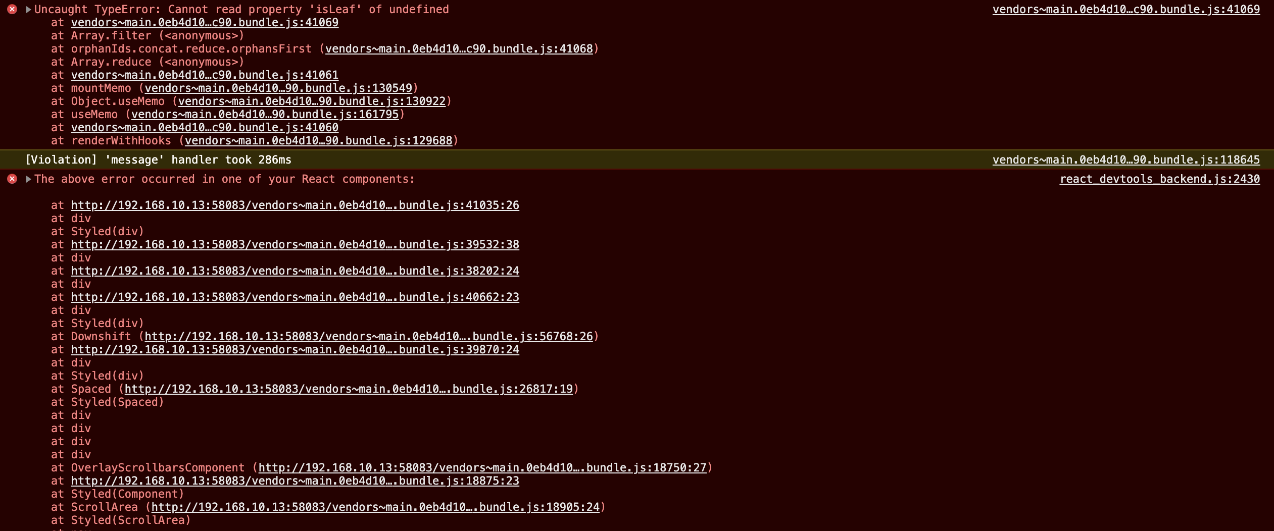 Storybook Crashes Typeerror Cannot Read Property Isleaf Of Undefined · Issue 13687