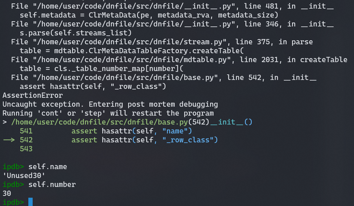 AssertionError: assert hasattr(self, "_row_class") (EncLog) · Issue #22 · malwarefrank/dnfile ...