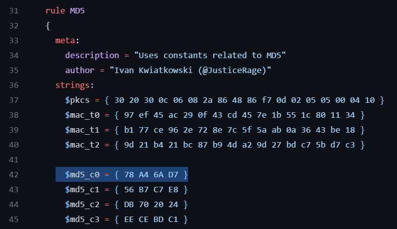 Findcrypt Constants · Issue 632 · Mandiant Capa Rules · Github