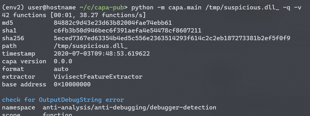simplify metadata rendering · Issue #91 · mandiant/capa · GitHub