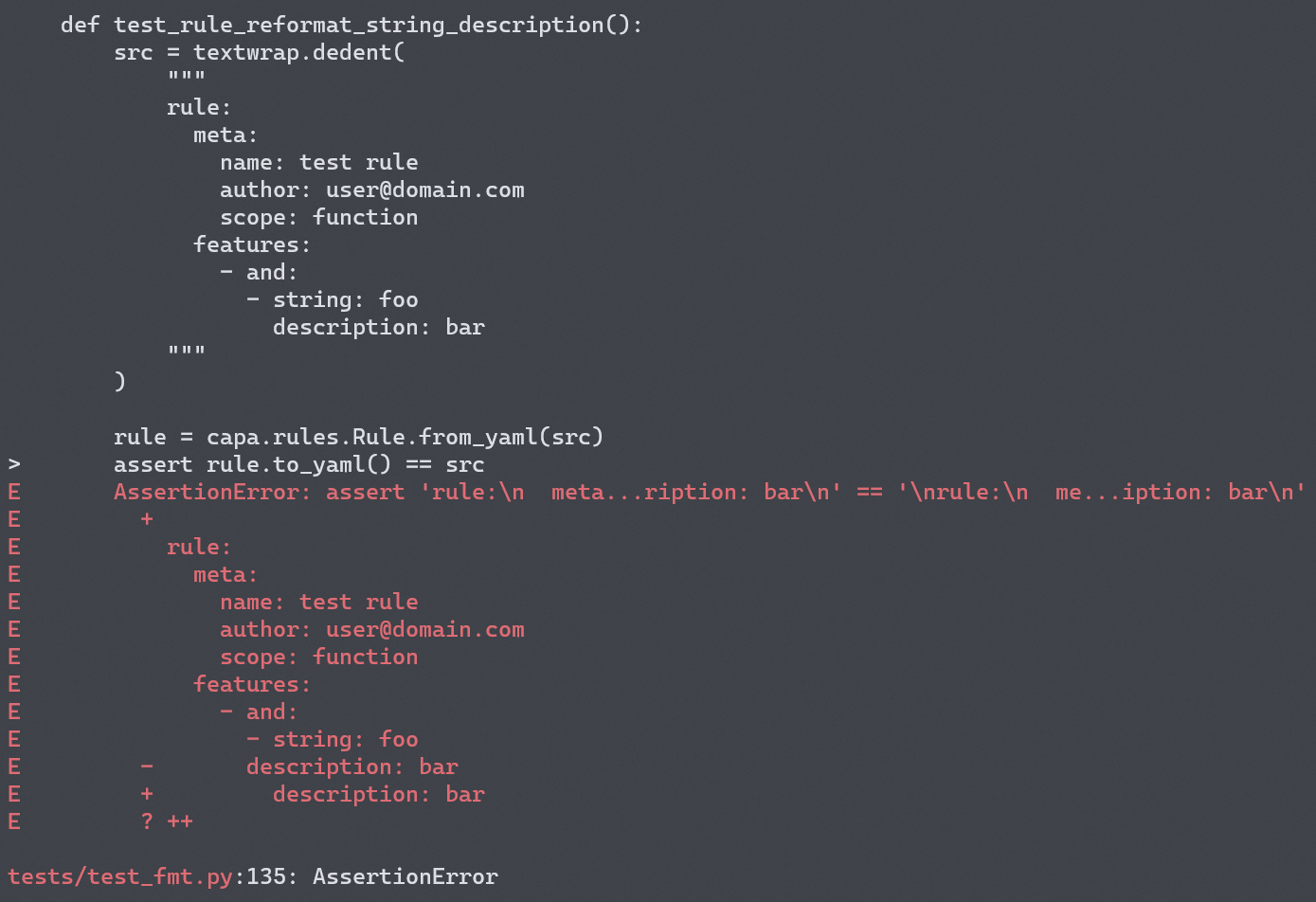 capafmt may incorrect reformat strings with descriptions · Issue #263 · mandiant/capa · GitHub