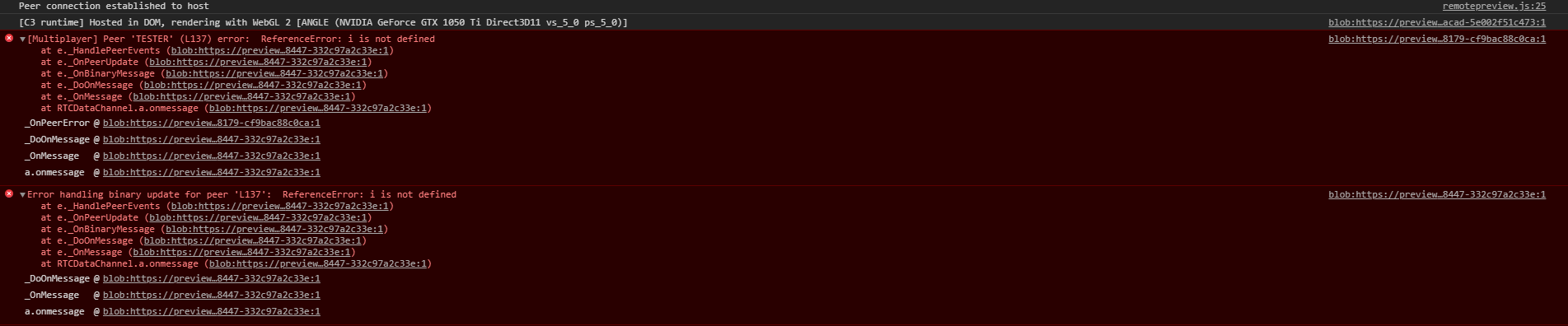C3 Runtime multiplayer problem · Issue #2424 · Scirra/Construct-bugs · GitHub