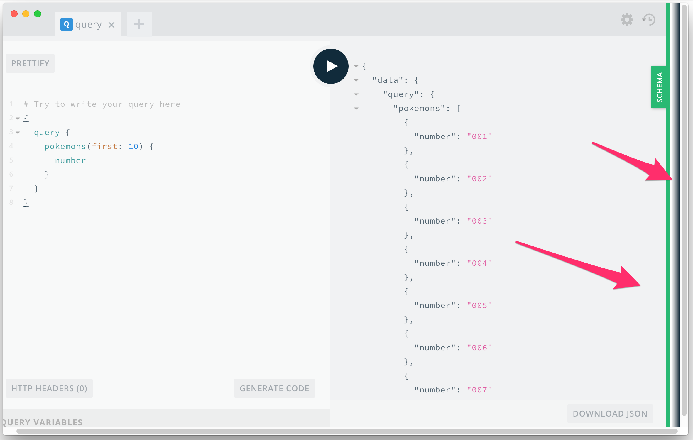 Visible scrollbars and strange gradient on the right side of window · Issue #107 · graphql ...