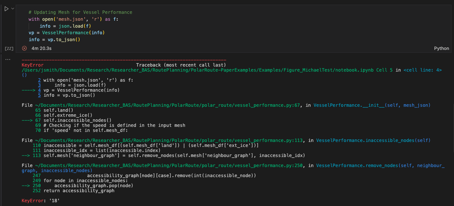 Vehicle Mesh Error - Graph reduction · Issue #75 · antarctica/PolarRoute · GitHub