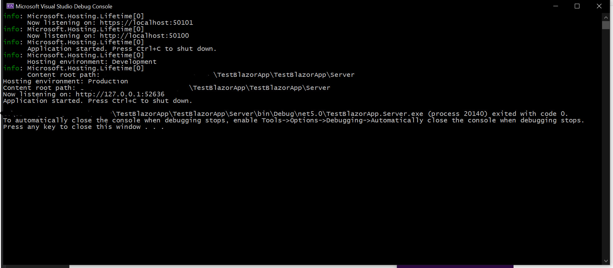 Debugging Blazor Apps with WebAssemblyServer 5.0.x Kills IIS Express · Issue #30353 · dotnet ...