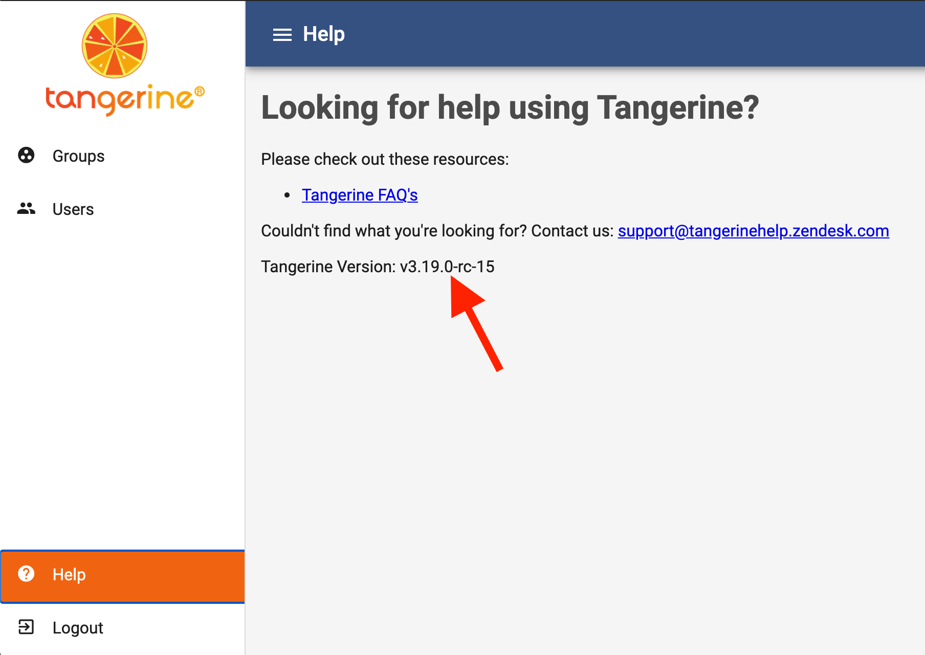 Server User views the version of Tangerine installed · Issue #2846 · Tangerine-Community ...