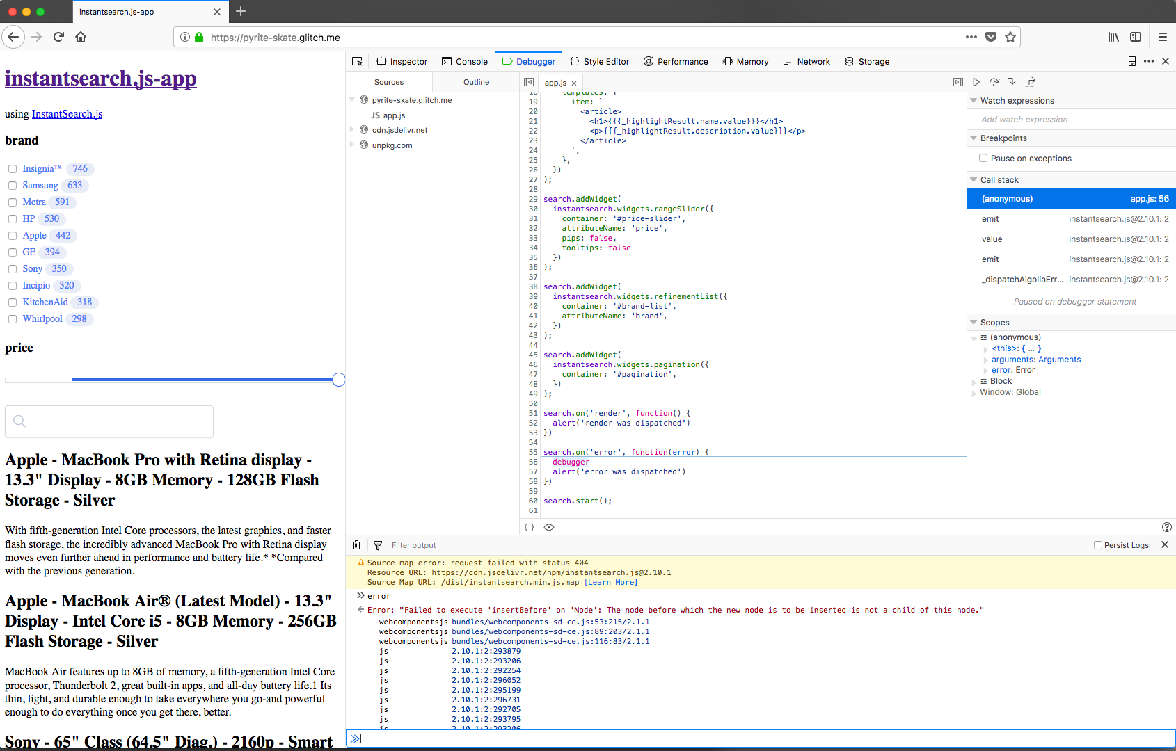 Modifying Range Widget With Webcomponentsjs Included Prevents Render From Being Dispatched