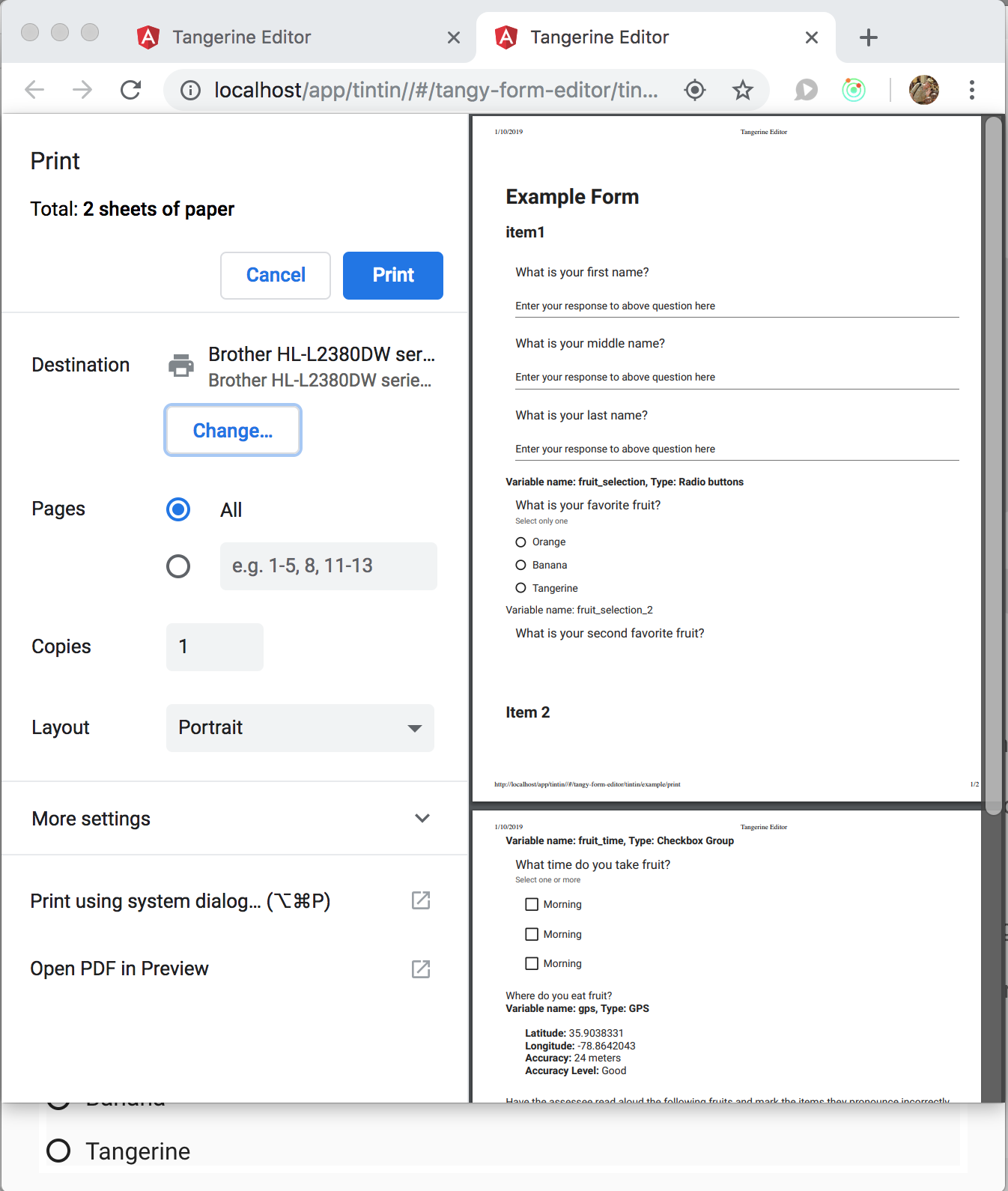 Print report of Tangerine form metadata · Issue #579 · Tangerine ...