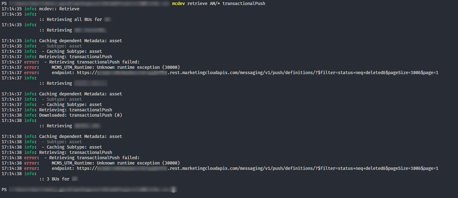 [BUG] transactionalPush Retrieve - error when no event configured · Issue #725 · Accenture/sfmc ...