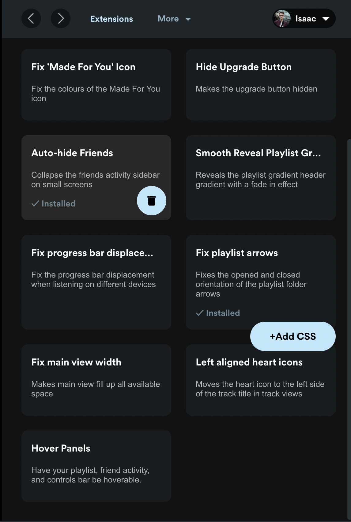 Add CSS button not sticky · Issue #212 · spicetify/marketplace · GitHub