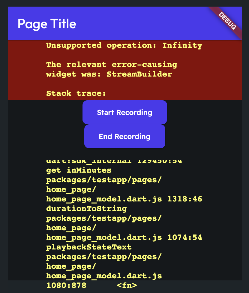 Audioplayer Crashing On Web Recorded File If Duration Is Infinity · Issue 1488 · Flutterflow