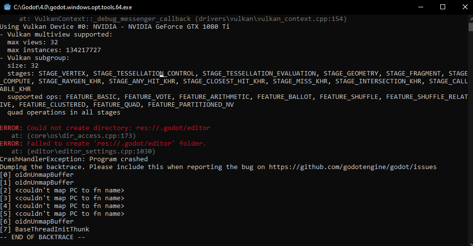 Project Manager crashes if you launch Godot through a taskbar toolbar on Windows 10 (regression ...
