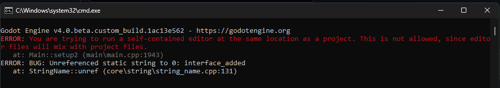 Cannot start Godot editor in self-contained mode on Windows since #66200 and #66364 · Issue ...