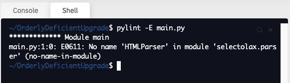 Pylint complains "No name 'HTMLParser' in module 'selectolax.parser'" · Issue #37 · rushter ...