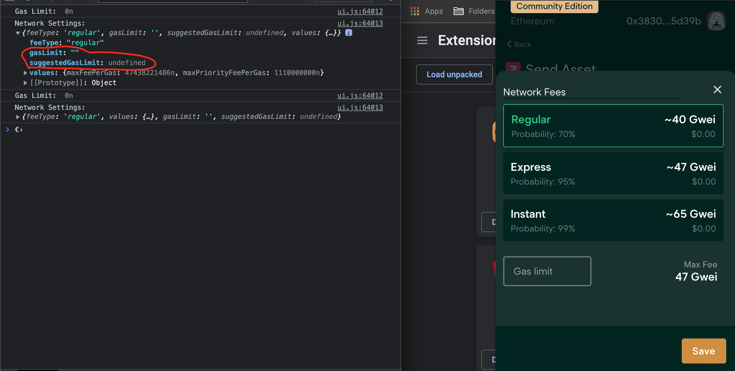 Gas price option buttons have broken USD value labels · Issue #1085 · tahowallet/extension · GitHub