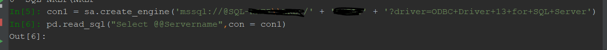 Connection to MS SQL Server Failed. URI Worked on python console ...