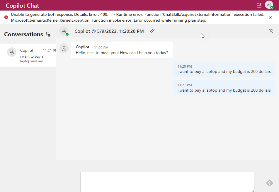 Klarna skill in chat app returns error · Issue #911 · microsoft/semantic-kernel · GitHub