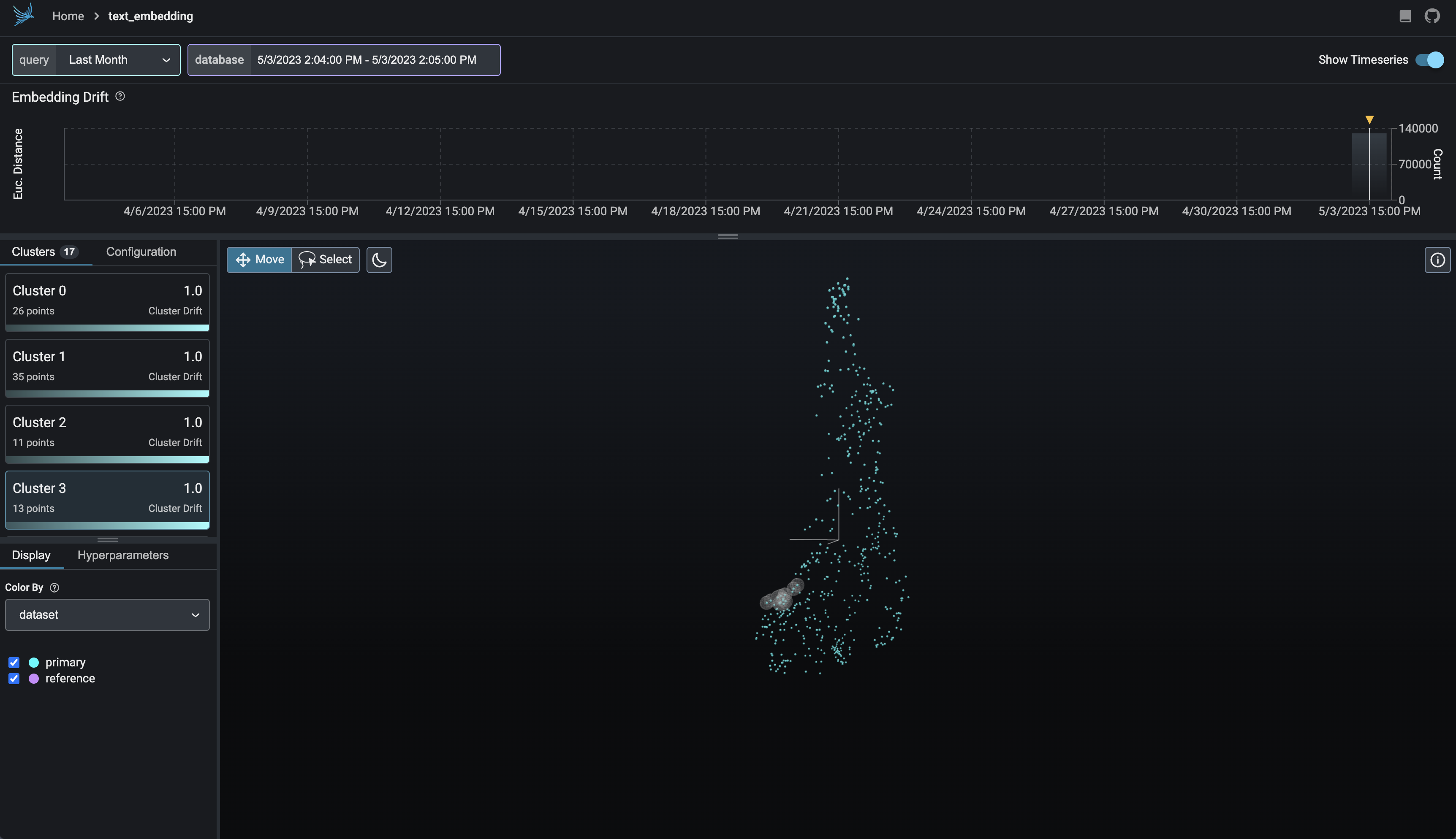 [BUG] When a user specifies different columns for the same embedding feature, they are shown ...