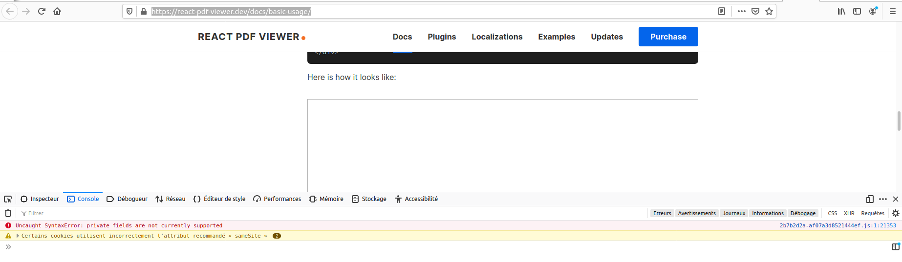 PDF is not displayed on some recent modern browsers because of private fields support · Issue ...