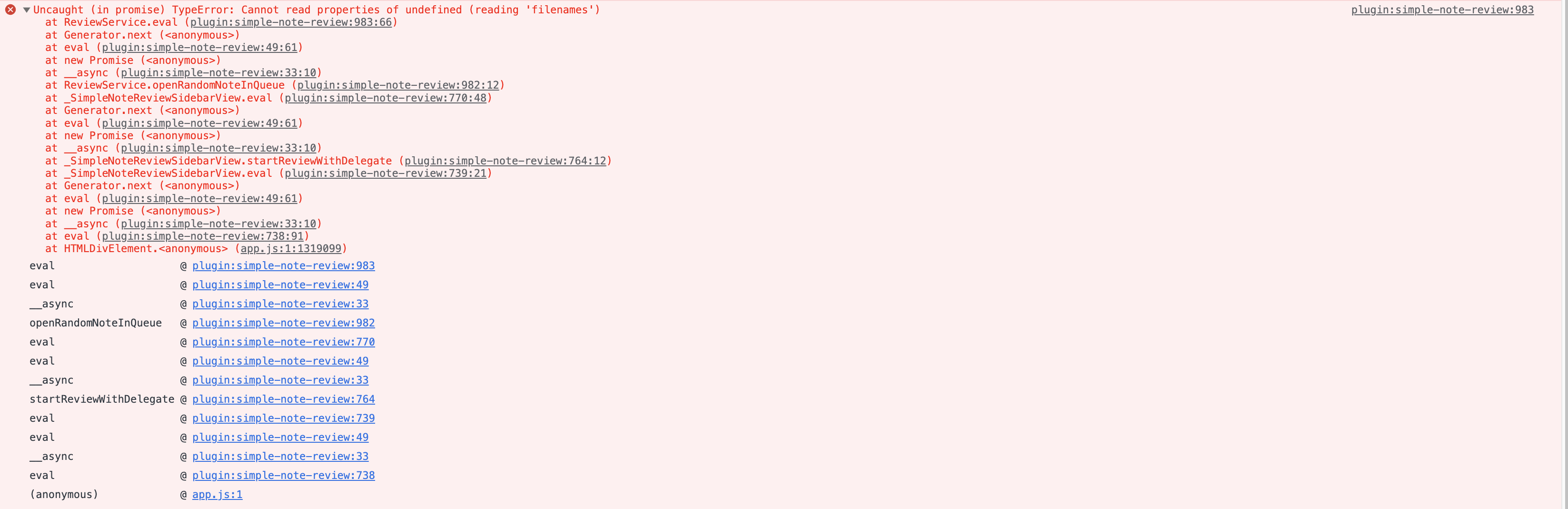 Lethal Type Error, Everything Seems Broken · Issue #49 · dartungar/obsidian-simple-note-review ...