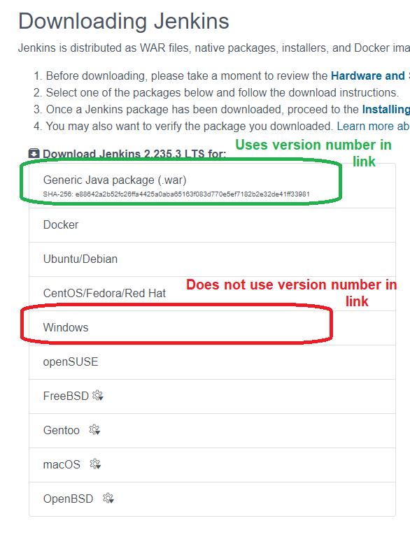 Replace 'latest' in Windows download pages with specific version ...