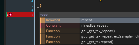 Feather: "repeat" is not shown in the autocomplete list · Issue #1950 · YoYoGames/GameMaker-Bugs ...
