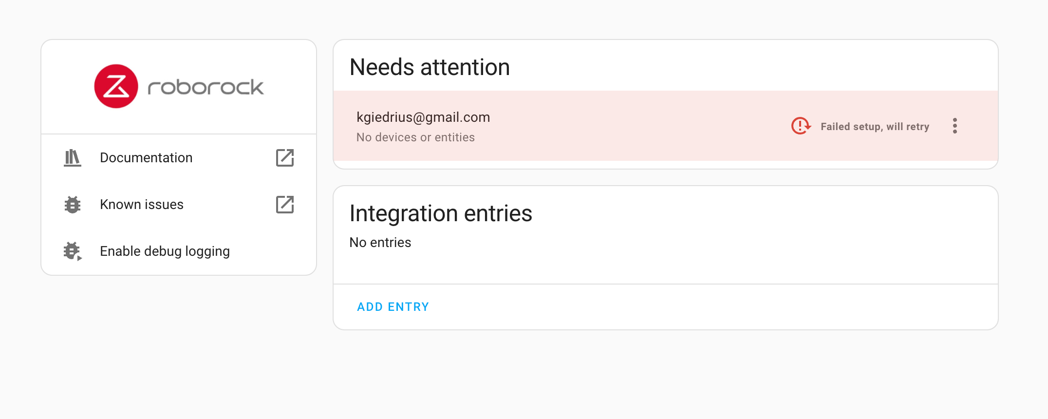 Roborock integration doesn't work · Issue #28610 · home-assistant/home-assistant.io · GitHub