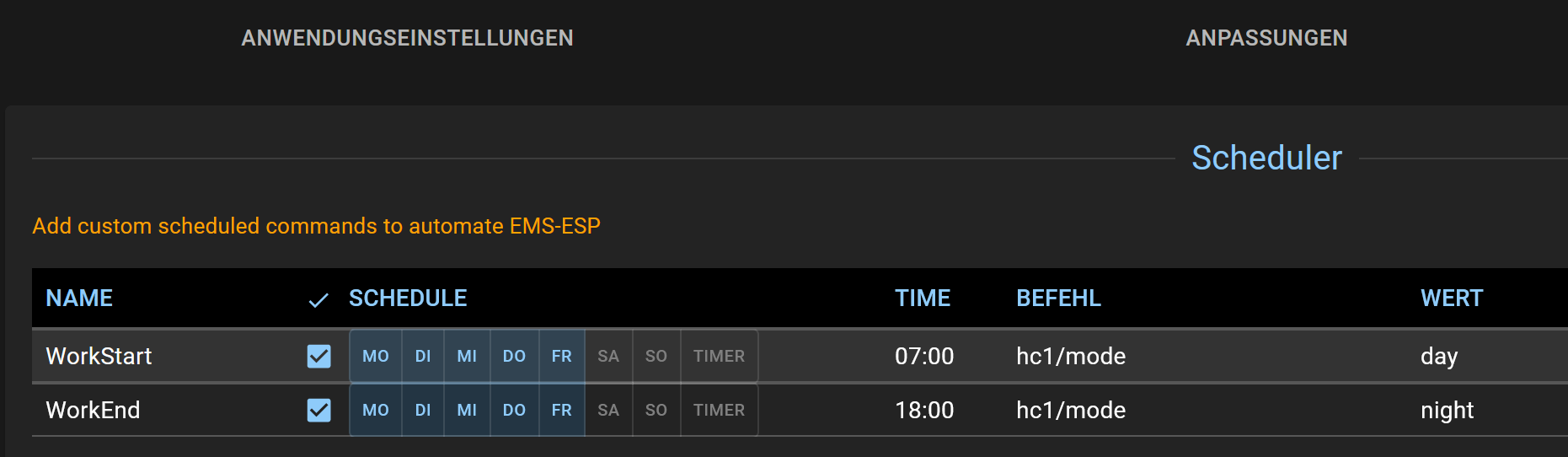 Scheduler · Issue #701 · emsesp/EMS-ESP32 · GitHub