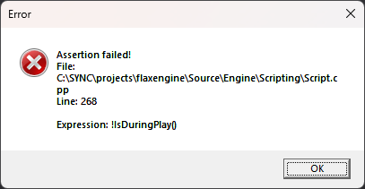 Crash when saving prefab sometimes · Issue #1967 · FlaxEngine/FlaxEngine · GitHub