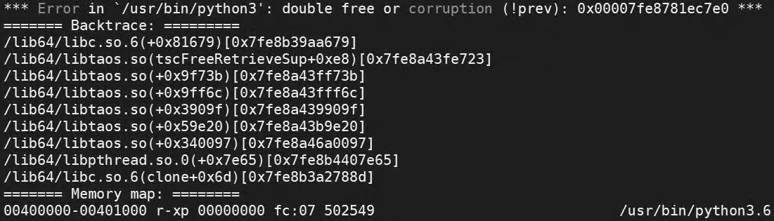 python3 double free or corruption · Issue #9004 · taosdata/TDengine · GitHub