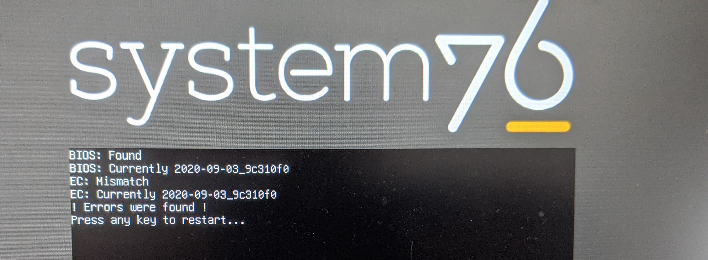darp6: Failed Firmware update · Issue #127 · system76/firmware-open · GitHub