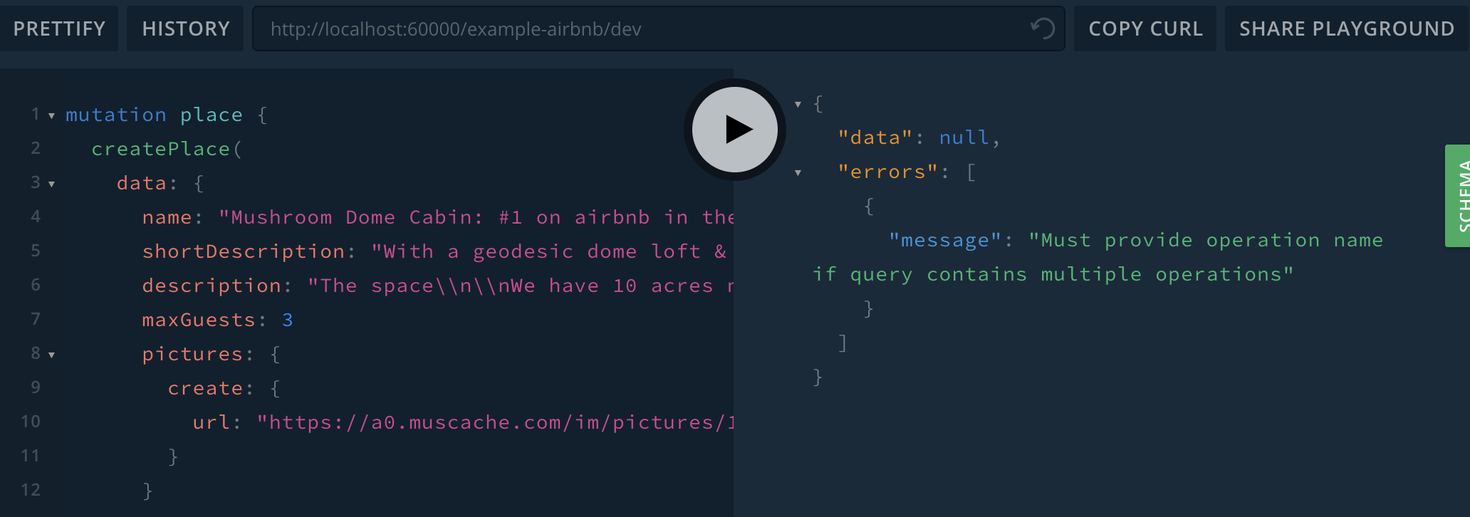 Operation selection doesn't work · Issue #373 · graphql/graphql-playground · GitHub