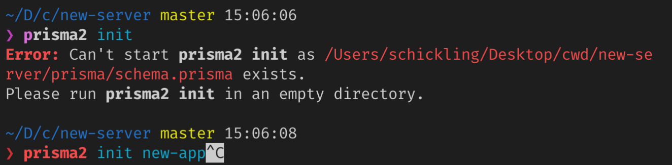 `prisma init` Improve error handling · Issue #40 · prisma/specs · GitHub