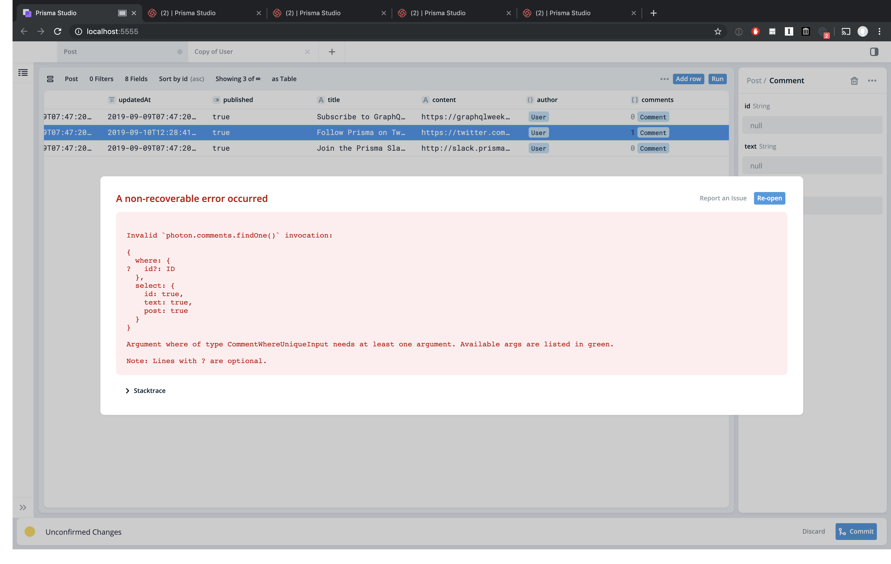 Create relation bug · Issue #100 · prisma/studio · GitHub