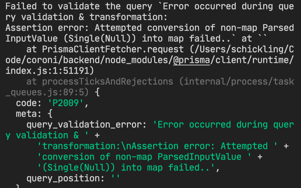 Providing `null` For A Nullable Relation Results In Error · Issue 614 · Prisma Prisma Client Js