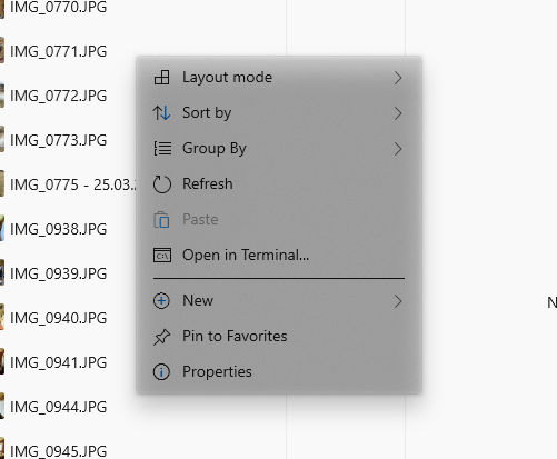 Quite often Mica transparency effect is broken for context menu (see ...