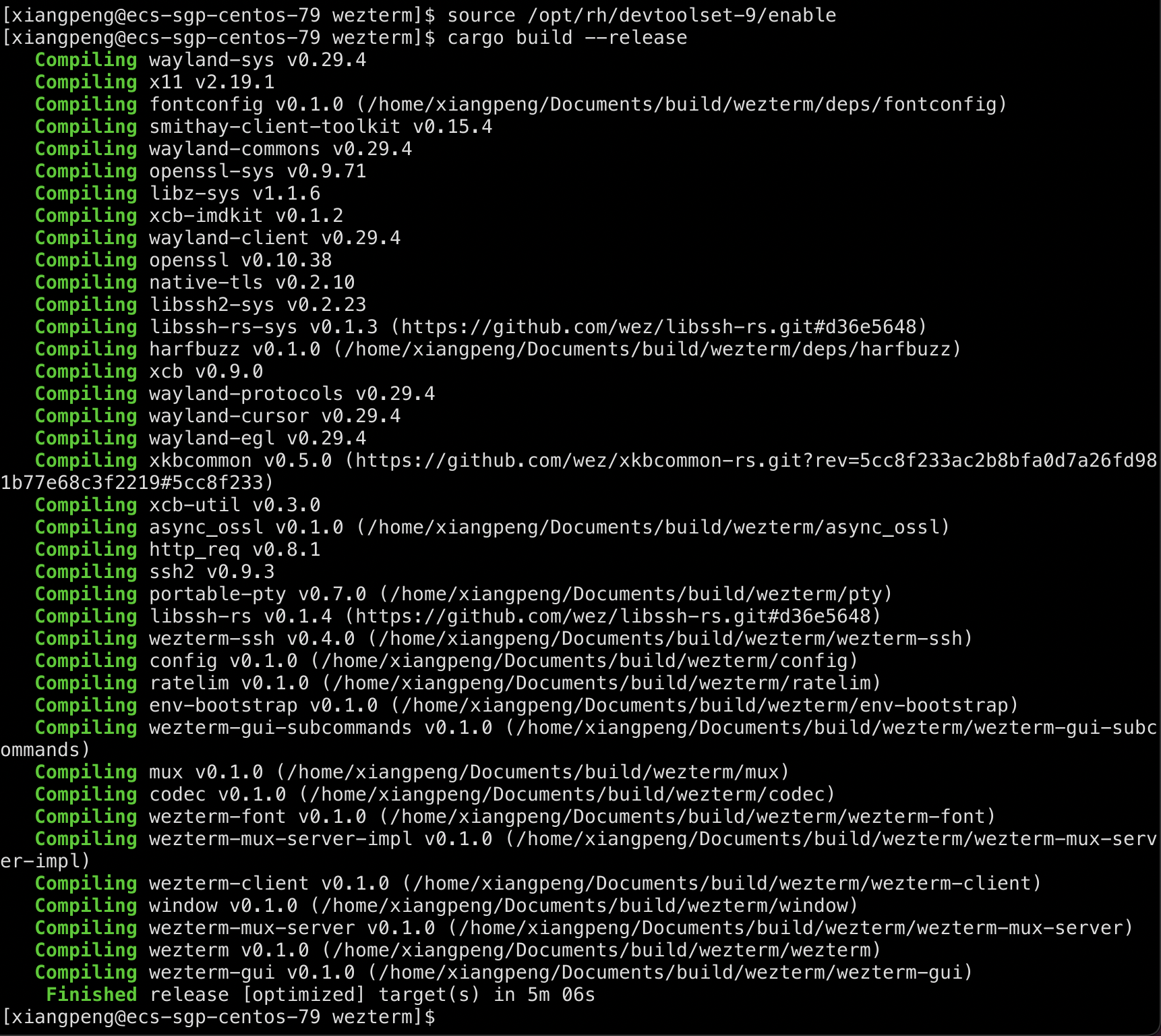 build from source on centos 7 without root · Issue #1948 · wezterm/wezterm · GitHub
