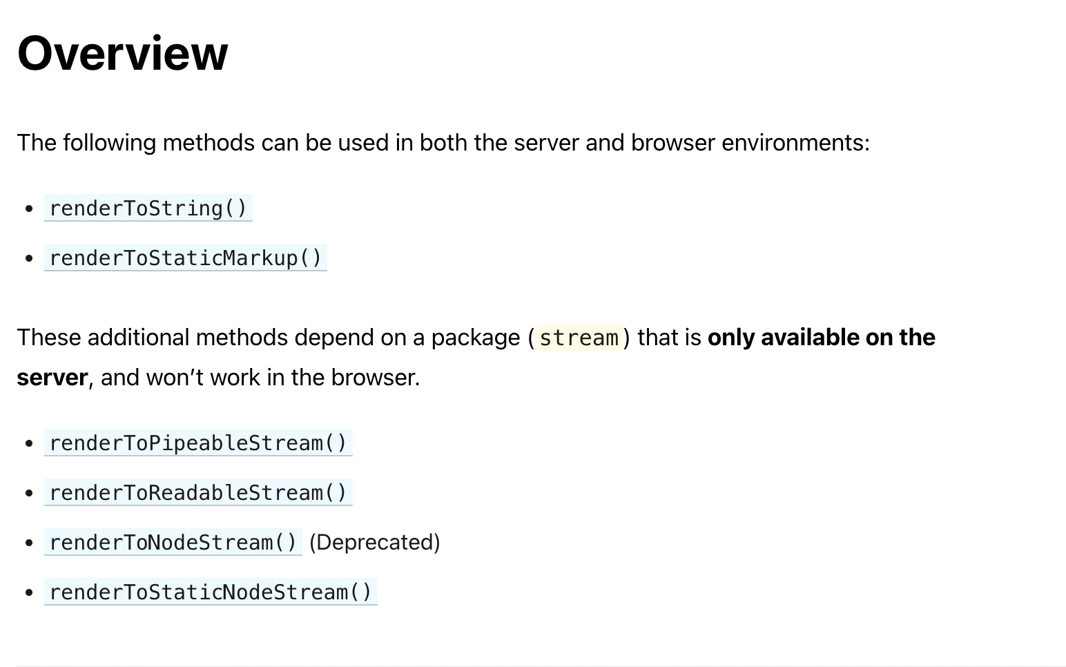 Bug: `react-dom@18.0.0/server` doesn't export `renderToReadableStream` · Issue #24226 · facebook ...