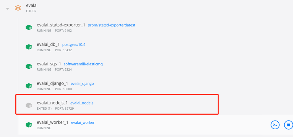 evalai_nodejs_1 fails to start with error: Required path doesn't exist: /code/bower_components ...