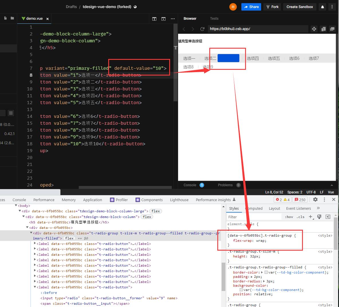 [radio] 当 variant="primary-filled" 的时候换行之后样式乱了 · Issue #1021 · Tencent/tdesign-vue · GitHub