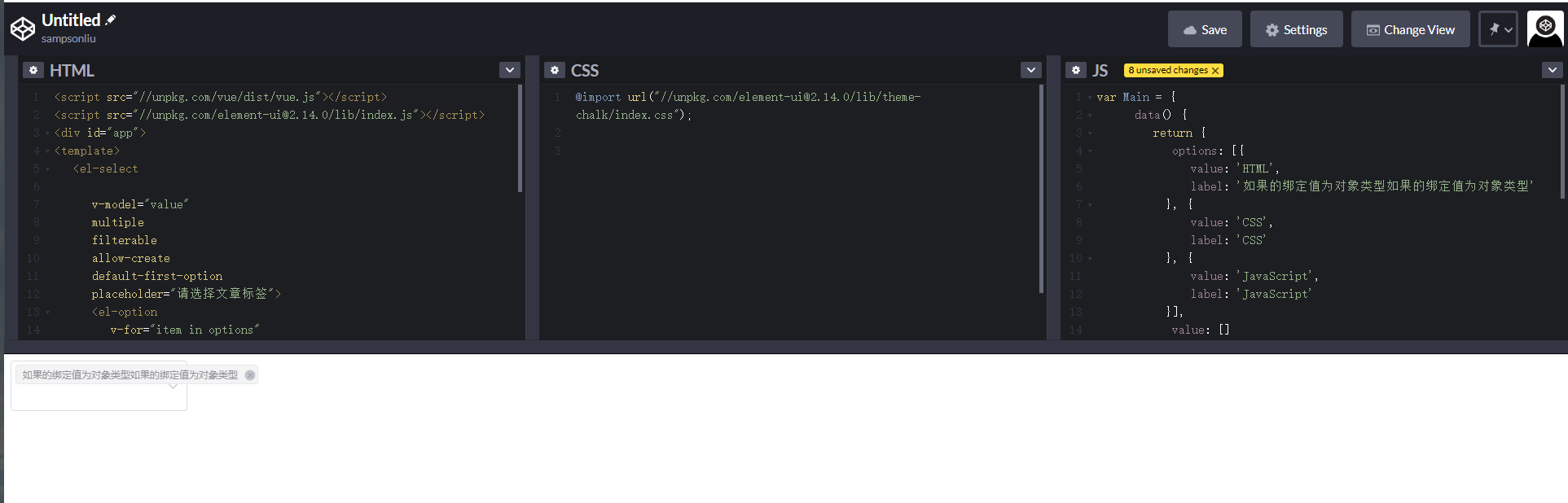 [Bug Report] select option 名字很长的时候，竟然全部显示出来了，太丑了，难看 · Issue #20337 · ElemeFE/element · GitHub