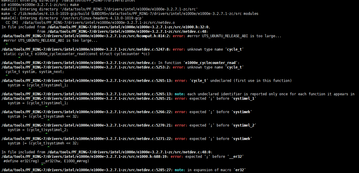 PF_RING-7, compiling this module，“make” error · Issue #370 · ntop/PF ...