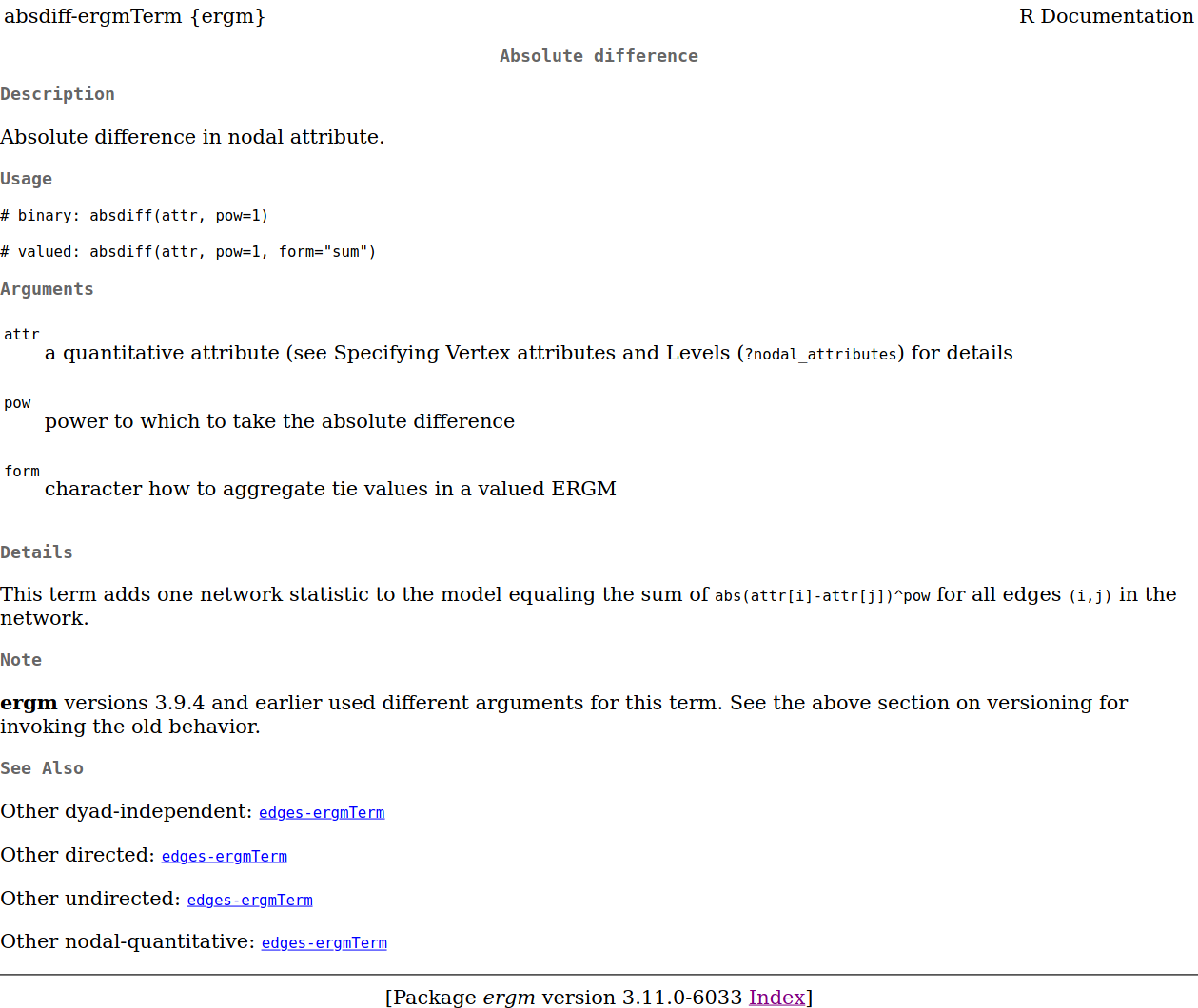 Convert ergm-terms documentation to Roxygen? · Issue #28 · statnet/ergm · GitHub