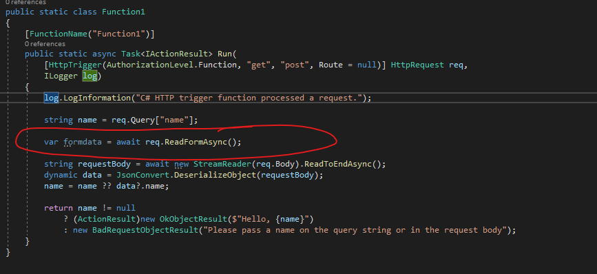 req.ReadFormAsync() throws exception with Microsoft.Extensions.Primitives v 3.0 with Azure ...