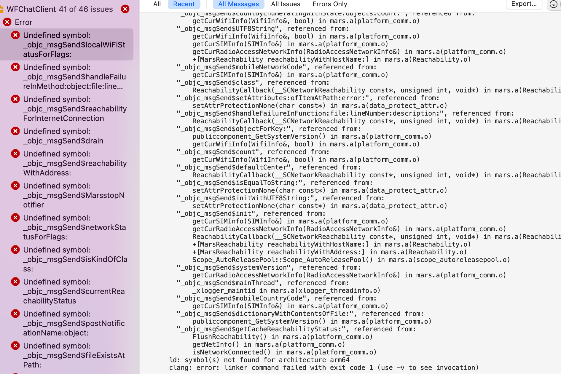 Demo WFChatClient 编译错误 · Issue #403 · wildfirechat/ios-chat · GitHub