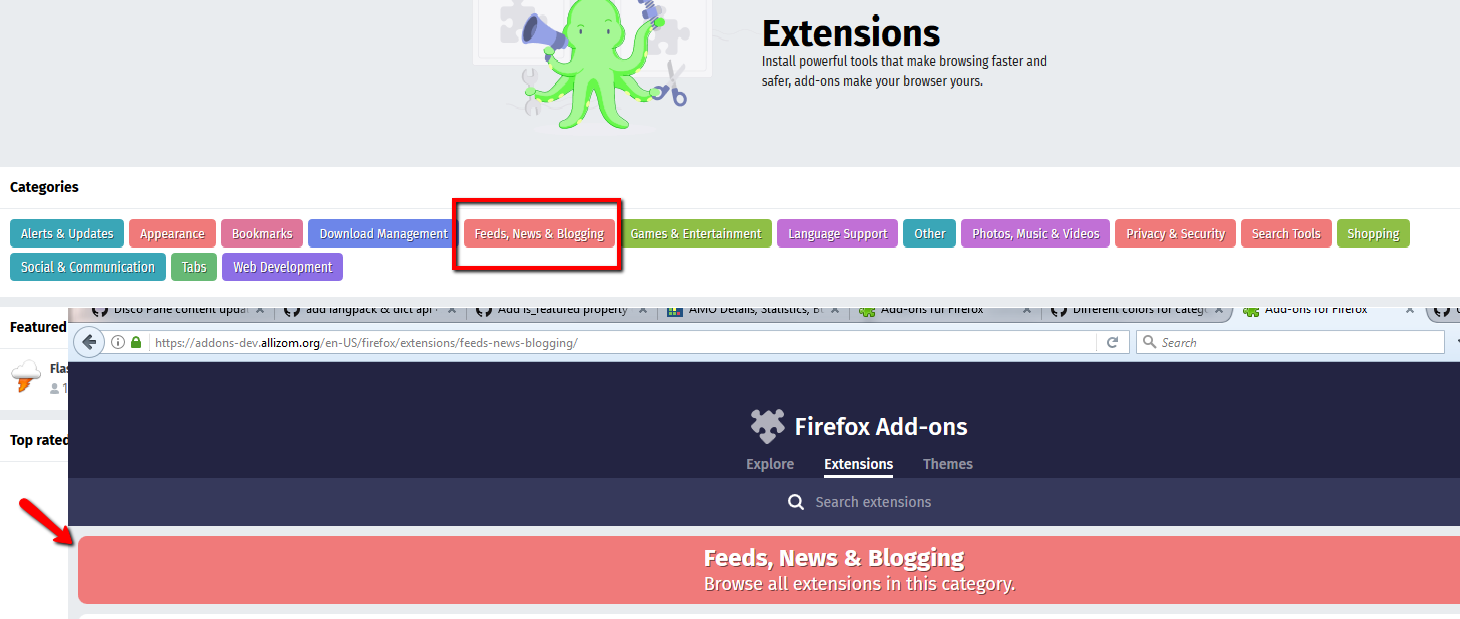 Different Colors For Categories Inside And Outside Of Containing Pages · Issue 10545 · Mozilla 