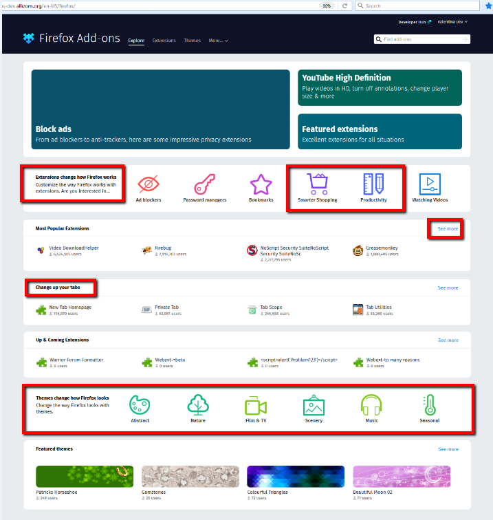 Launch Content For Explore Page · Issue 10982 · Mozillaaddons · Github 